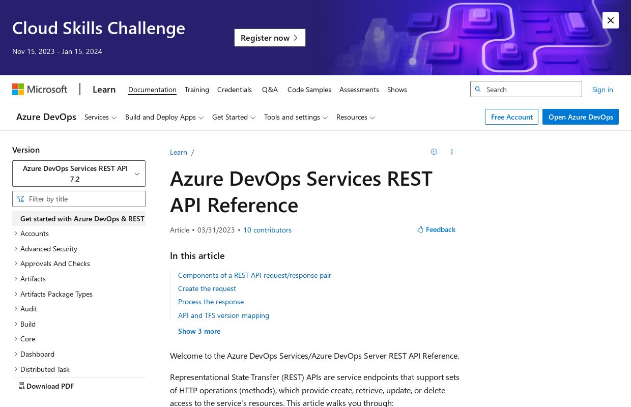 Azure DevOps Api ApisList Azure DevOps Api ApisList